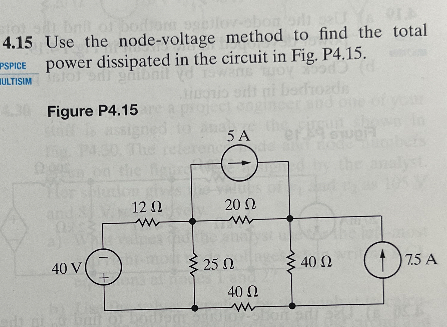 Solved 4.15 ﻿Use the node-voltage method to find the total | Chegg.com