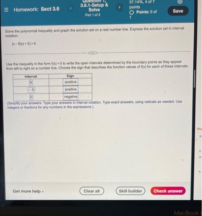 Solved Homework: Sect 3.6 Question, 3.6.1-Setup & Solve Part | Chegg.com