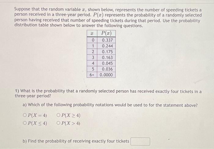 Solved Suppose that the random variable x, shown below, | Chegg.com