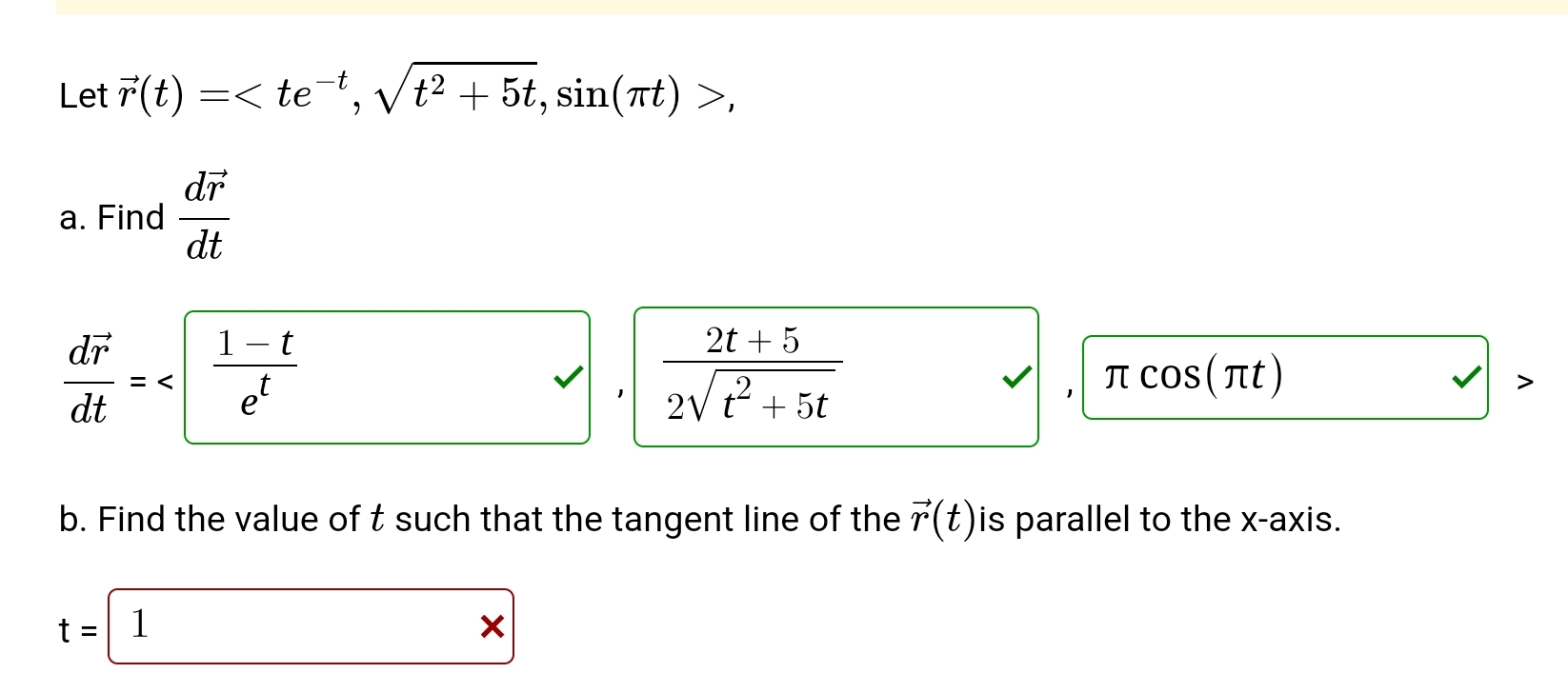 Solved Let vec(r)(t)=,a. ﻿Find | Chegg.com