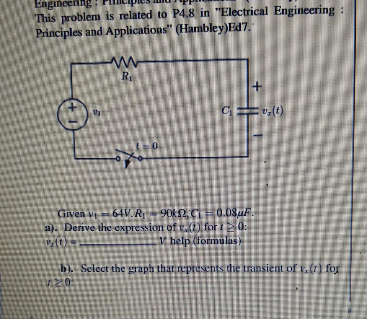 Solved This problem is related to P4.8 in "Electrical | Chegg.com