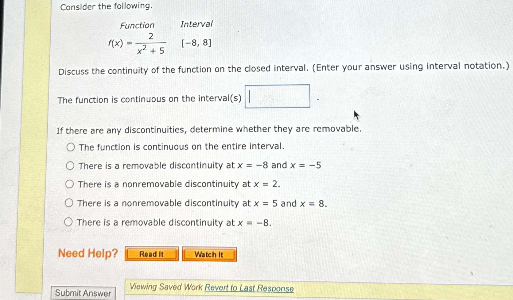 Solved Consider the following.Function | Chegg.com