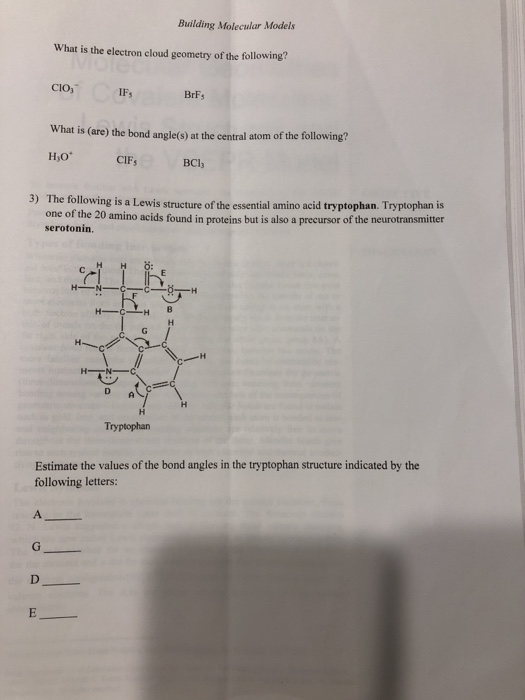 Solved 2) For each of the molecules or ions below, draw its | Chegg.com