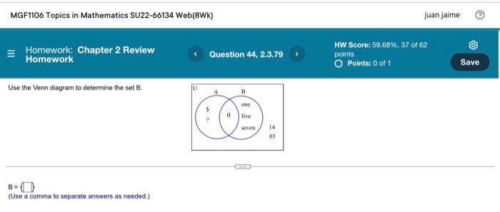 Solved MGF1106 Topics in Mathematics SU22-66134 Web(8Wk) | Chegg.com