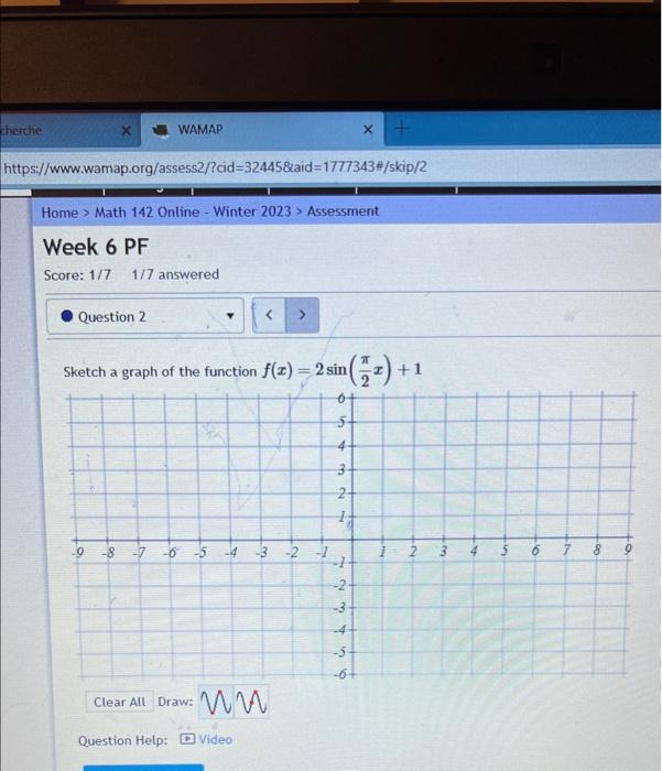 Solved f(x)=2sin(2πx)+1 | Chegg.com