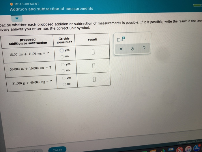Solved MEASUREMENT Addition and subtraction of measurements | Chegg.com