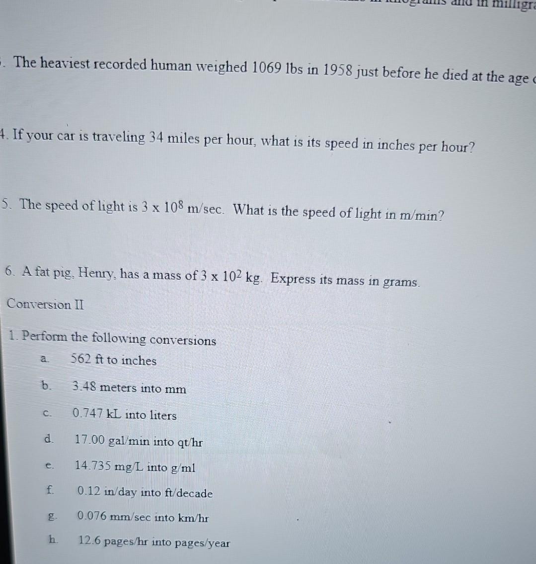 Solved The heaviest recorded human weighed 1069lbs in 1958 | Chegg.com