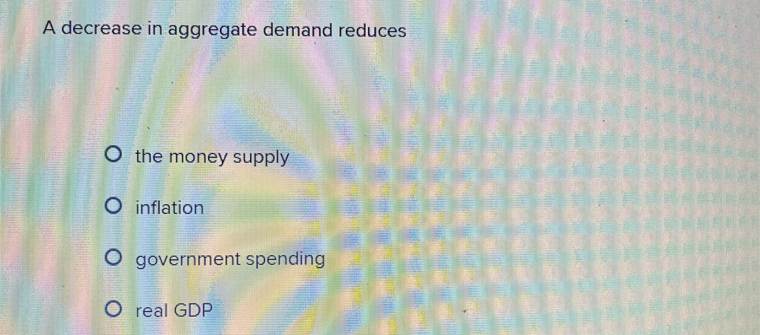 Solved A decrease in aggregate demand reducesthe money | Chegg.com