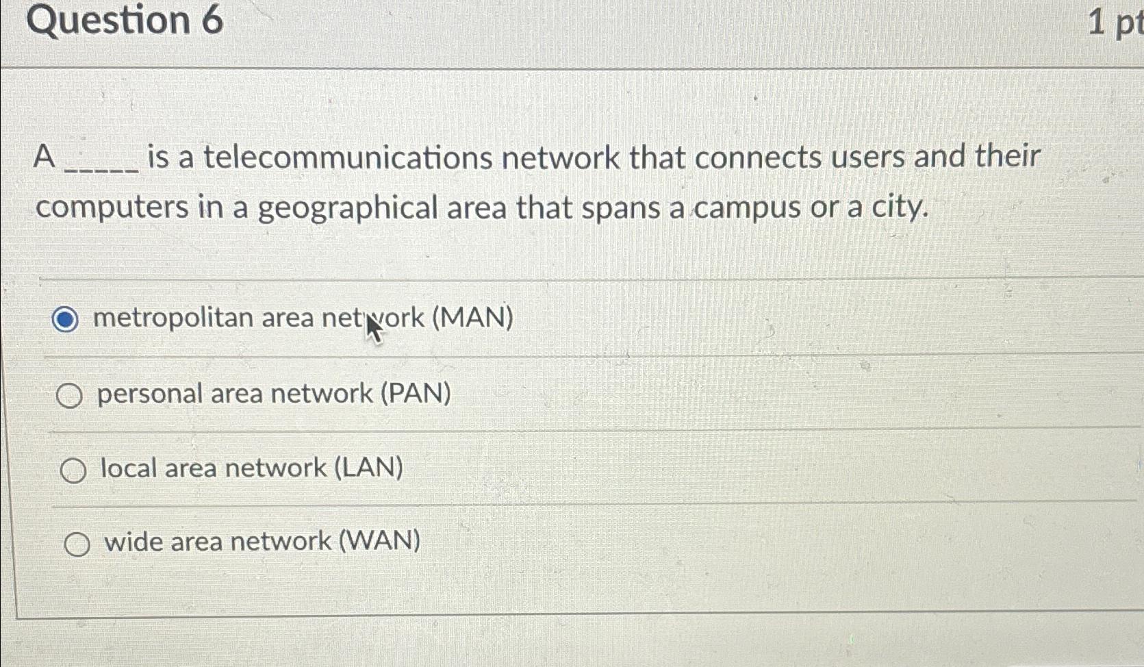 Solved Question 6A is a telecommunications network that | Chegg.com