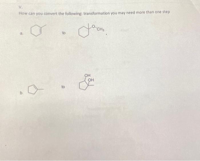 Solved v. How can you convert the following: transformation | Chegg.com