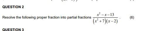 Resolve the following proper fraction into partial | Chegg.com
