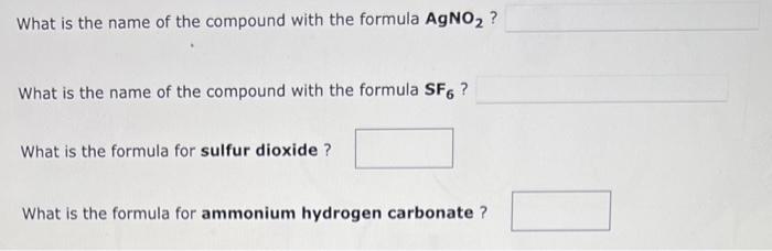 Solved What is the name of the compound with the formula | Chegg.com