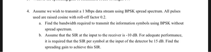 4. Assume we wish to transmit a 1 Mbps data stream | Chegg.com