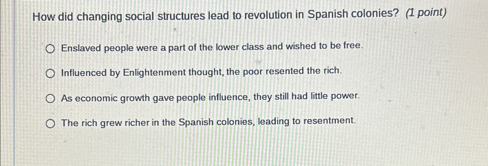 Solved How did changing social structures lead to revolution | Chegg.com