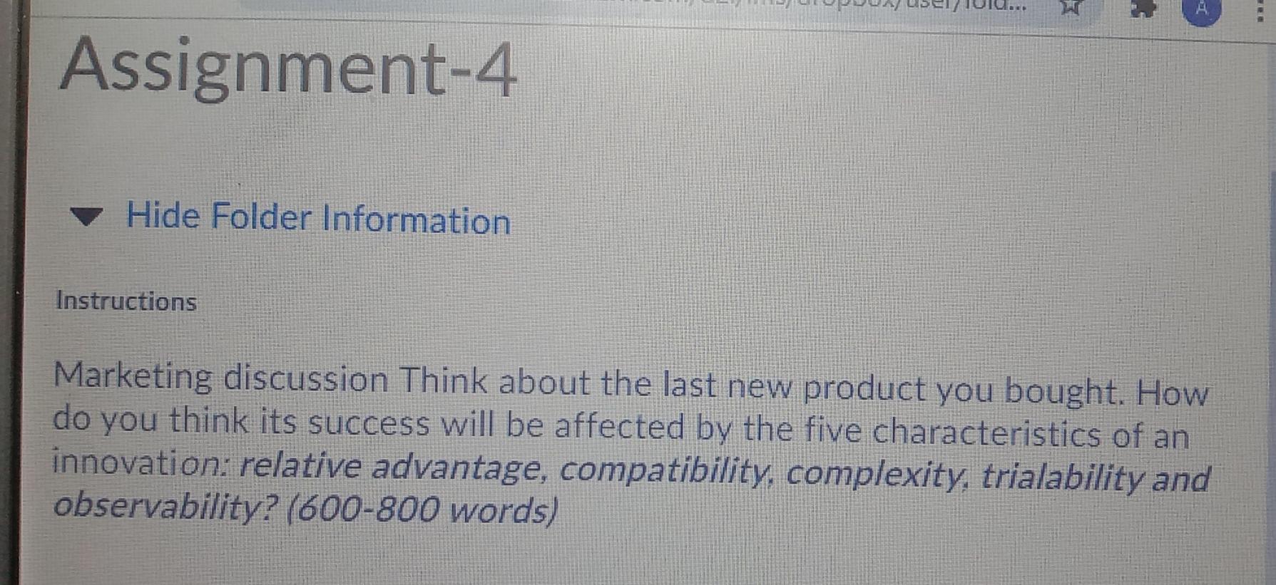 Solved Assignment-4 Hide Folder Information Instructions | Chegg.com