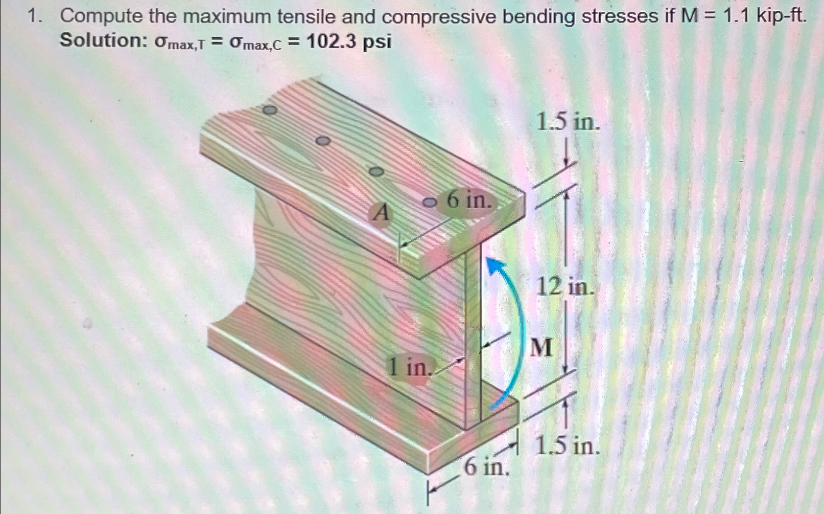Solved Compute the maximum tensile and compressive bending | Chegg.com