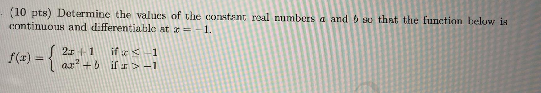 Solved (10 pts) Determine the values of the constant real | Chegg.com Solved (10 pts) Determine the values of the constant real | Chegg.com