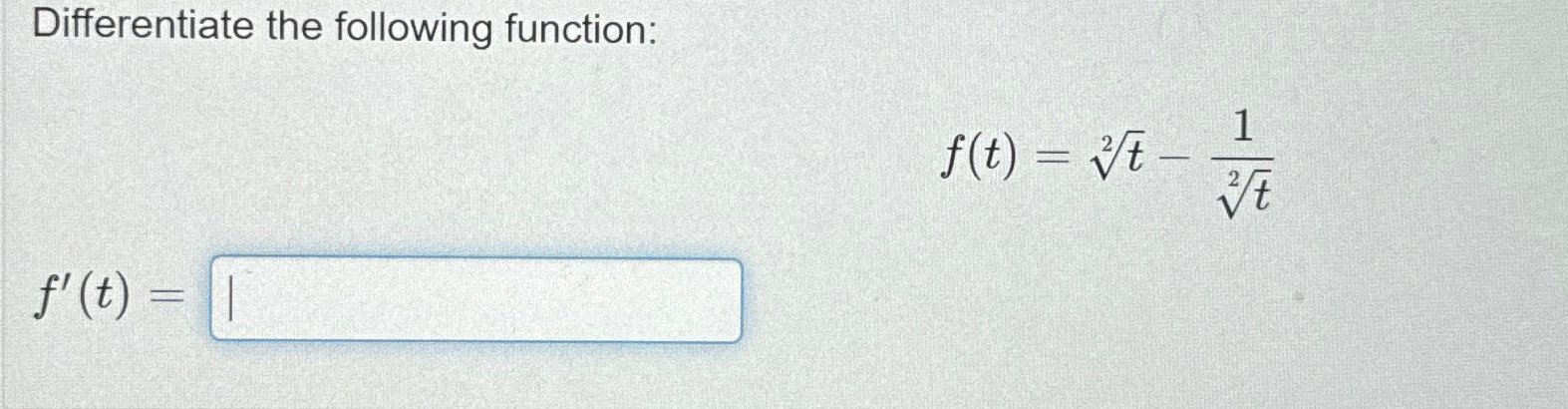 Solved Differentiate the following | Chegg.com