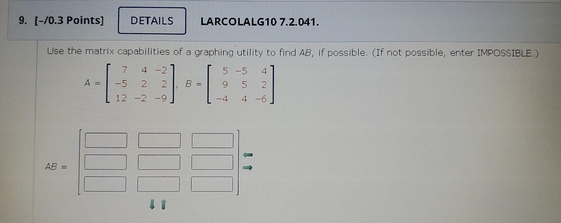 Solved Use the matrix capabilities of a graphing utility to | Chegg.com