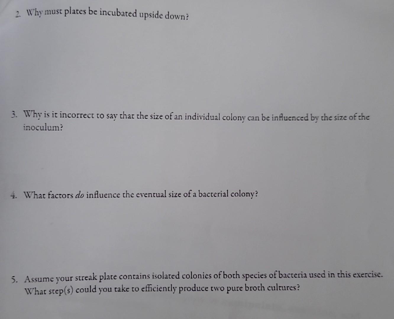 1. How are broth cultures used in microbiology? 2. | Chegg.com