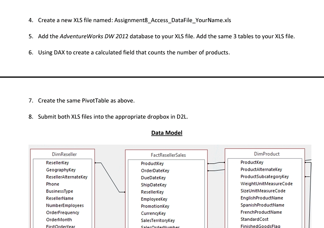 Solved Create a new XLS file named: | Chegg.com