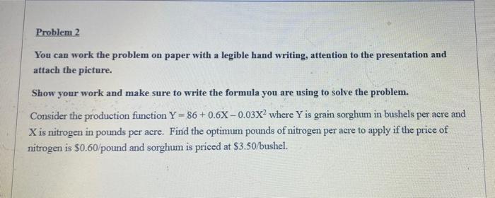 Solved Problem 2 You can work the problem on paper with a | Chegg.com