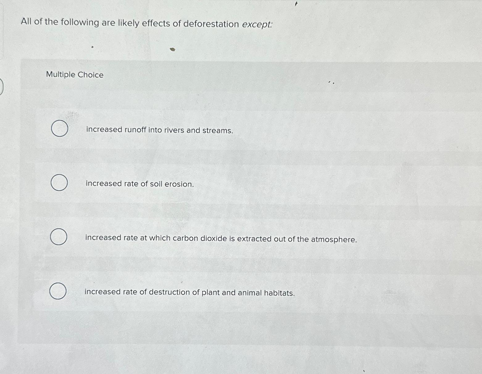 Solved All of the following are likely effects of | Chegg.com