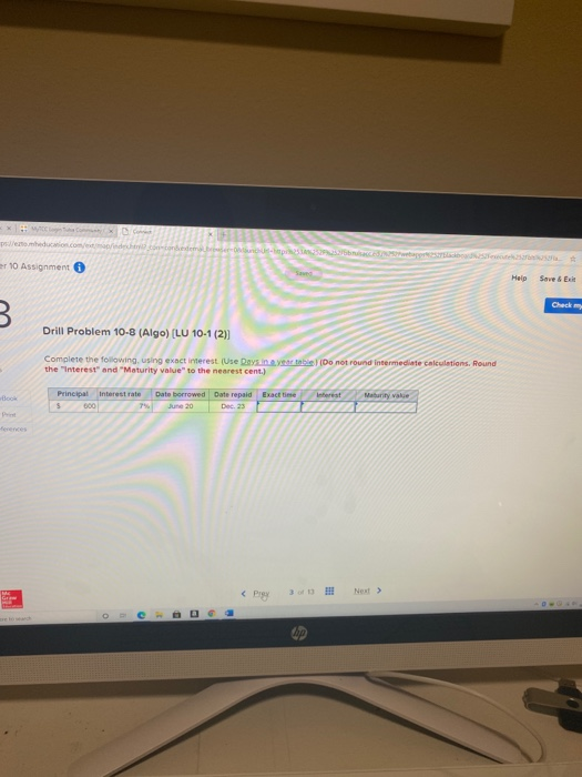 Solved ps://zhdu er 10 Assignment Help Save & Exit Check | Chegg.com