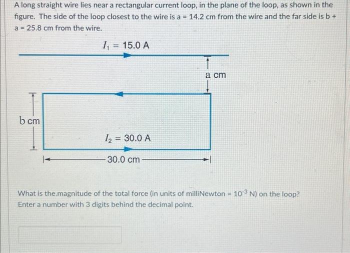 Solved A long straight wire lies near a rectangular current | Chegg.com