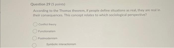 According to the Thomas theorem, if people define | Chegg.com