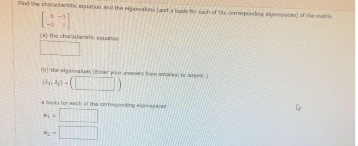 Solved Find The Characteristic Equation And The Eigenvalues