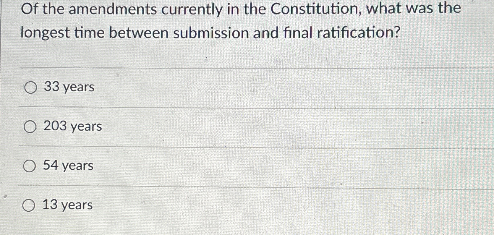 Solved Of the amendments currently in the Constitution, what | Chegg.com