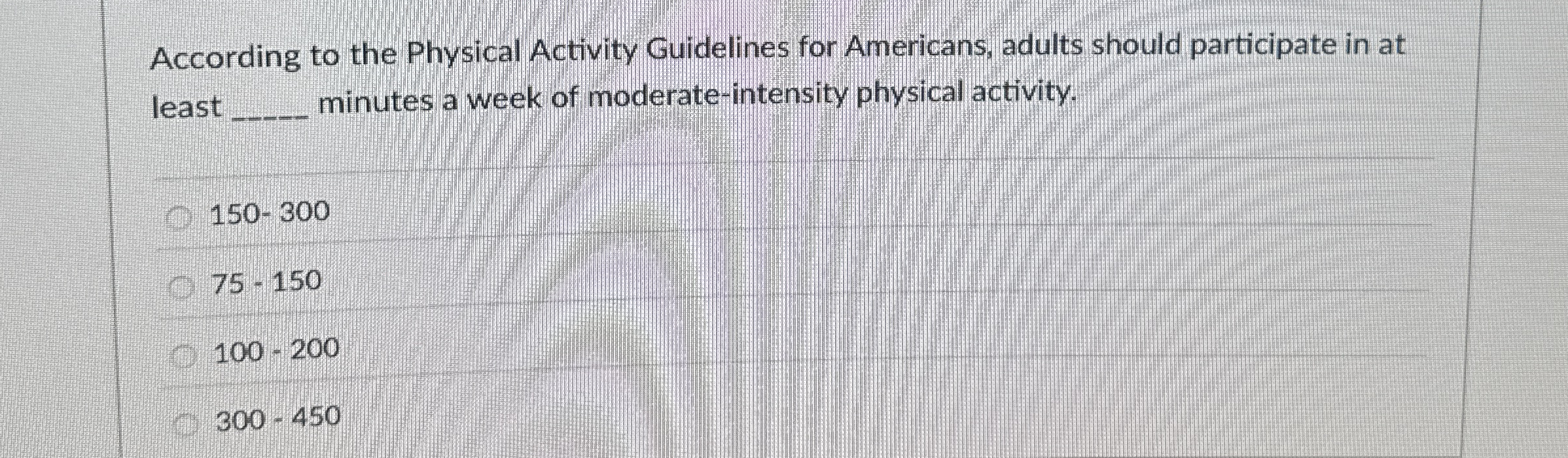 Solved According to the Physical Activity Guidelines for | Chegg.com