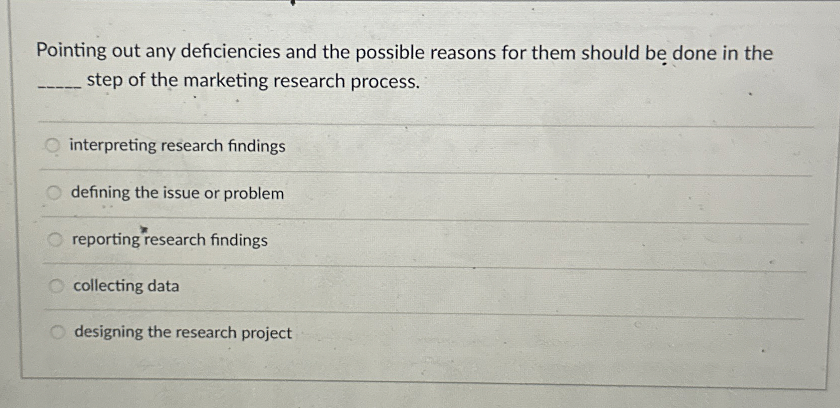 Solved Pointing out any deficiencies and the possible | Chegg.com
