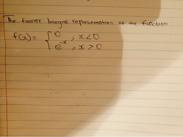 Solved the fourier Integral representation of the function | Chegg.com