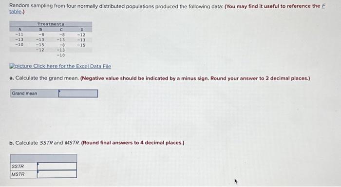 Solved Random sampling from four normally distributed | Chegg.com