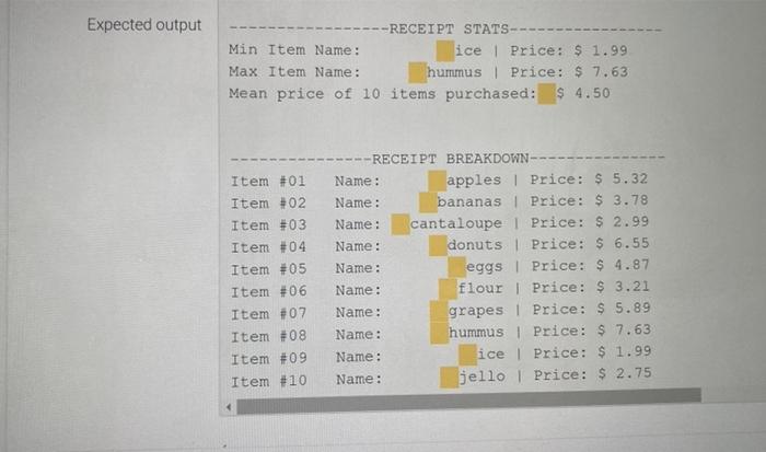 Solved Use the code provided in the class ReceiptMaker and | Chegg.com