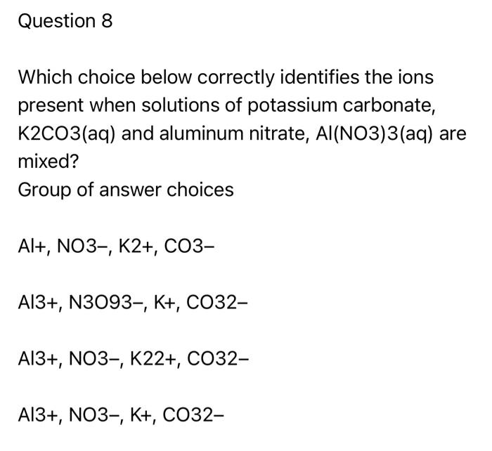Solved Question 8 Which choice below correctly identifies | Chegg.com
