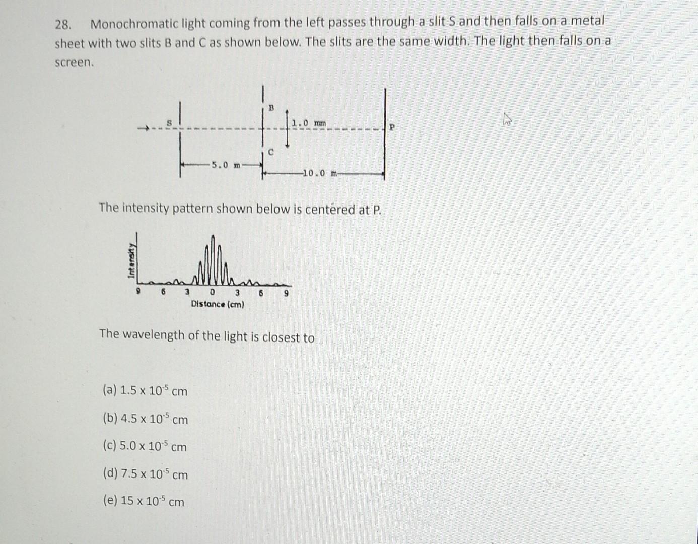 Solved Monochromatic light coming from the left passes | Chegg.com