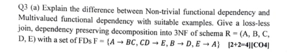Solved Q3 (a) ﻿Explain the difference between Non-trivial | Chegg.com