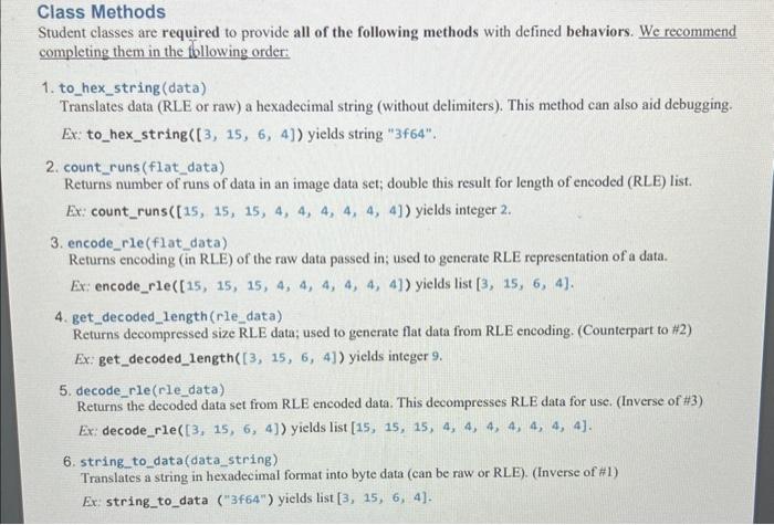 Solved *PYTHON* i need the following methods defined to | Chegg.com