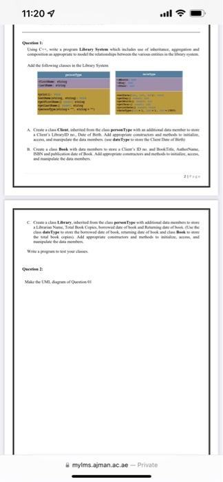 Qerition Il Wad the follasing ctamest in the Lheary | Chegg.com