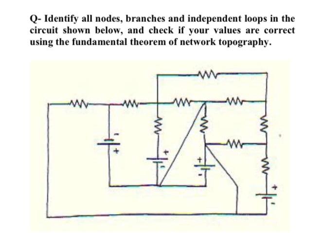 Solved - Identify all nodes, branches and independent loops | Chegg.com