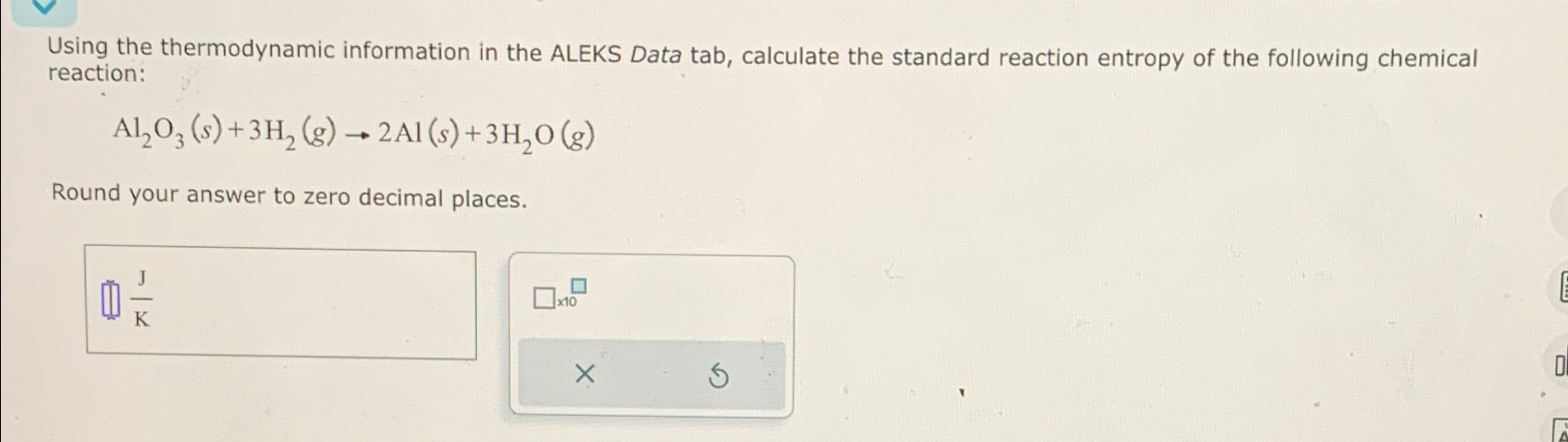 Solved Using the thermodynamic information in the ALEKS Data | Chegg.com