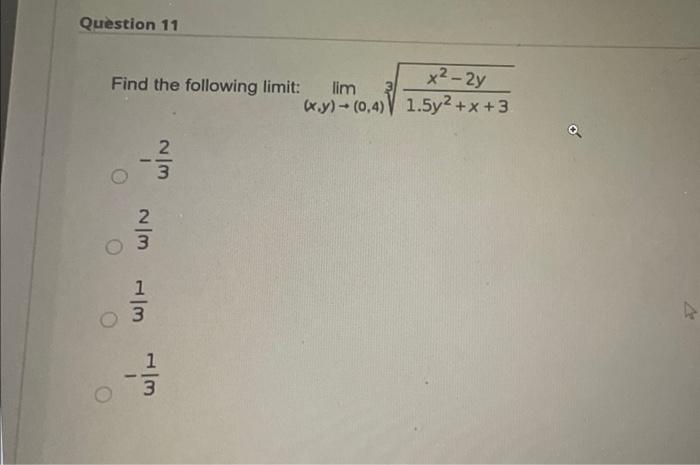 Solved Find the following limit: | Chegg.com