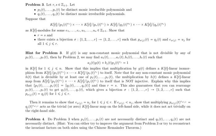 Solved solve only problem 4 but use the hints that are given | Chegg.com