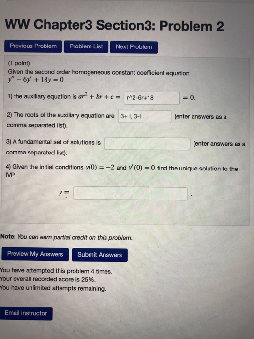 Solved ww Chapter3 Section3: Problem 2 Previous Problem | Chegg.com Solved ww Chapter3 Section3: Problem 2 Previous Problem | Chegg.com