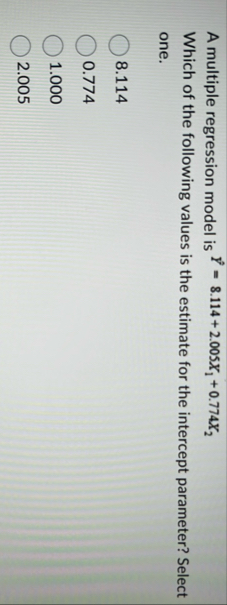 Solved A multiple regression model is | Chegg.com