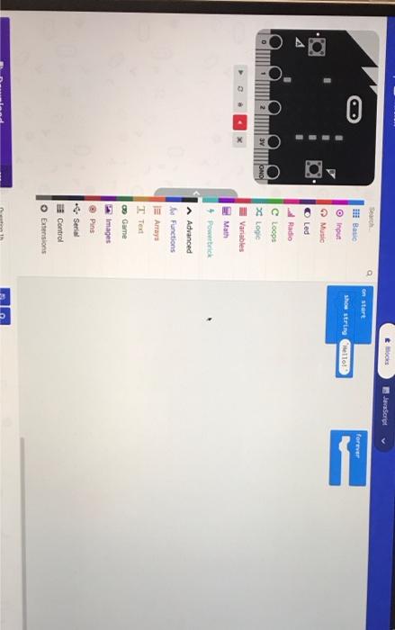Solved Using microbit website and use the block codes to | Chegg.com