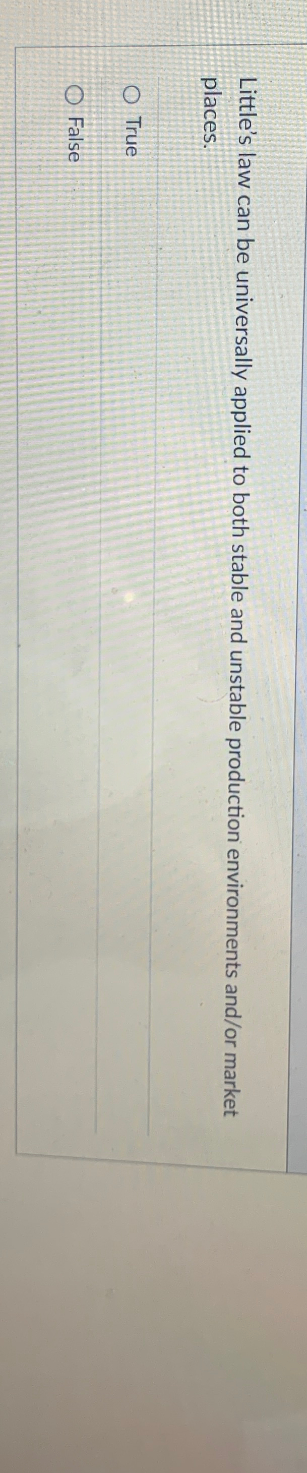 Solved Little's law can be universally applied to both | Chegg.com